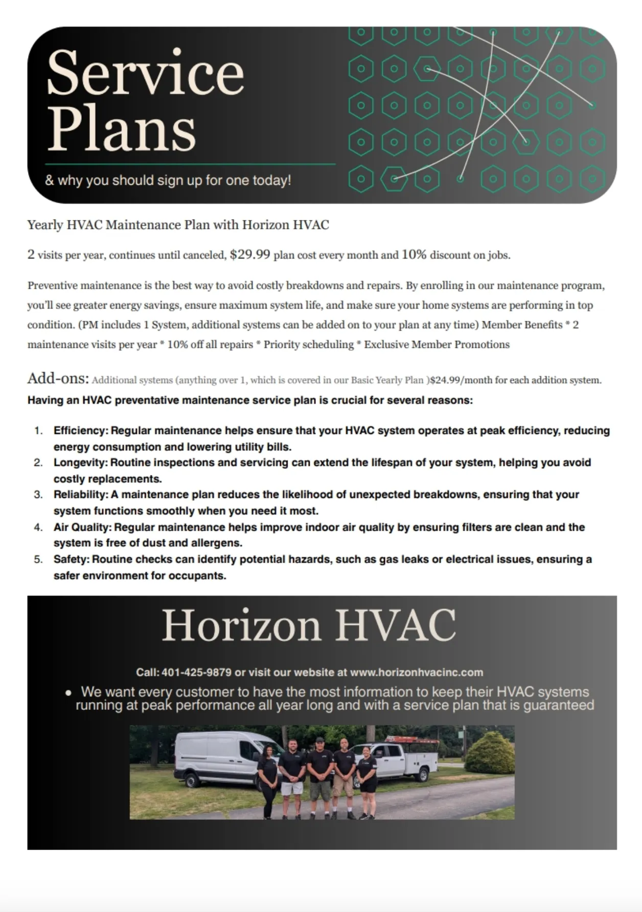 Service Plans – Horizon HVAC